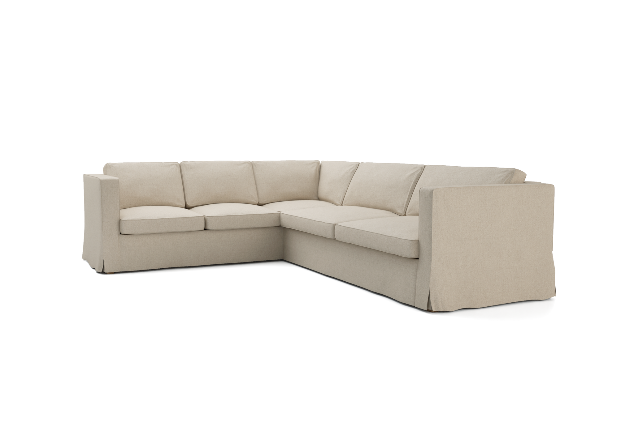 IKEA Karlstad, 3+2 Cornersofa cover, long skirt - Bemz | Bemz